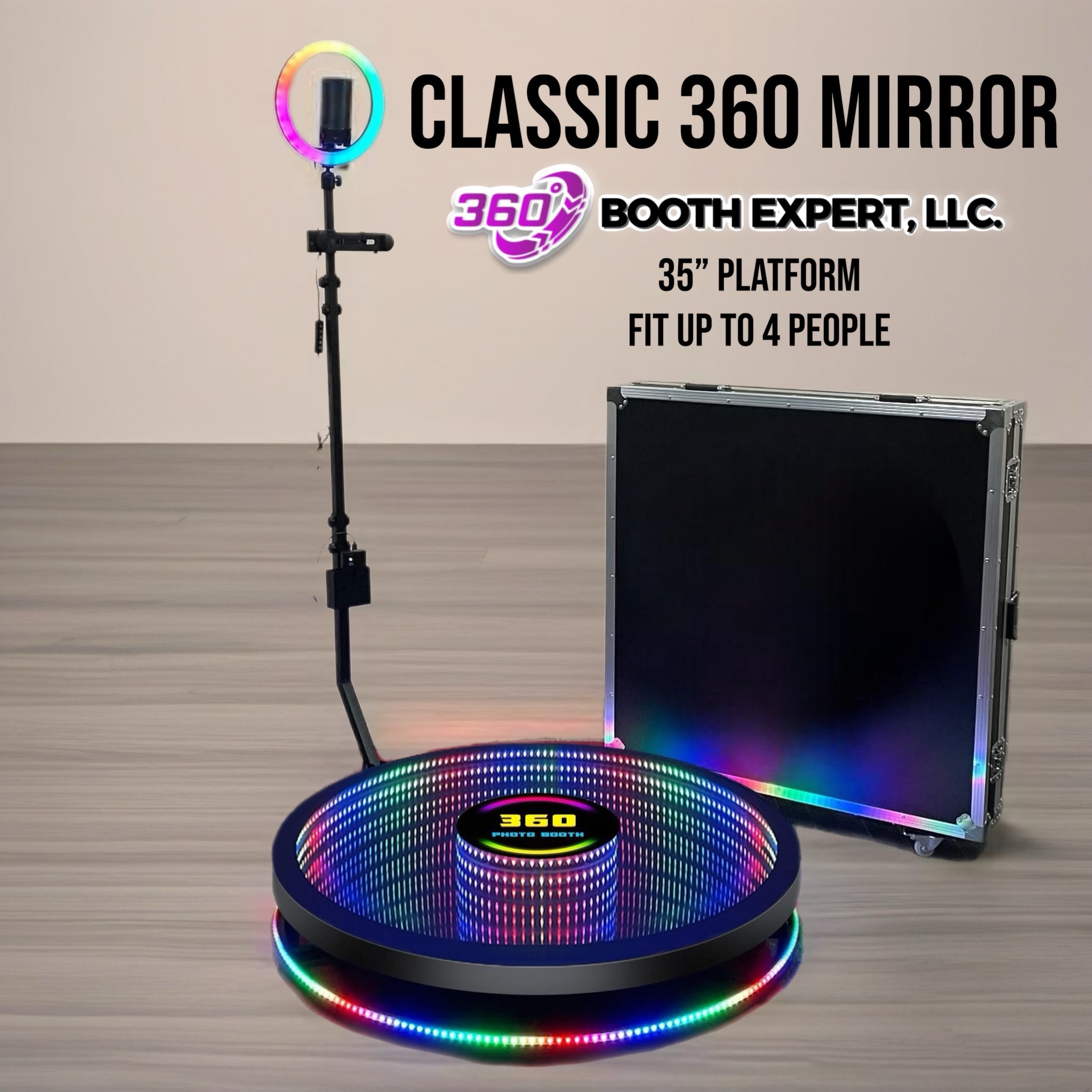 Classic Mirror 360 Photo Booth – 35 Inch | Professional Event Spinner ...